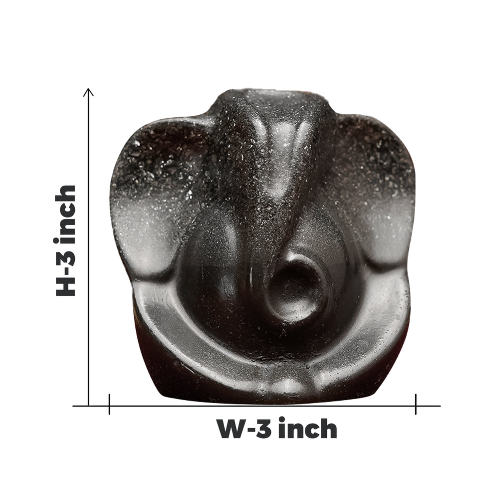 Lord Ganesha Pyrite Idol With Selenite coaster – studdmuffynlife